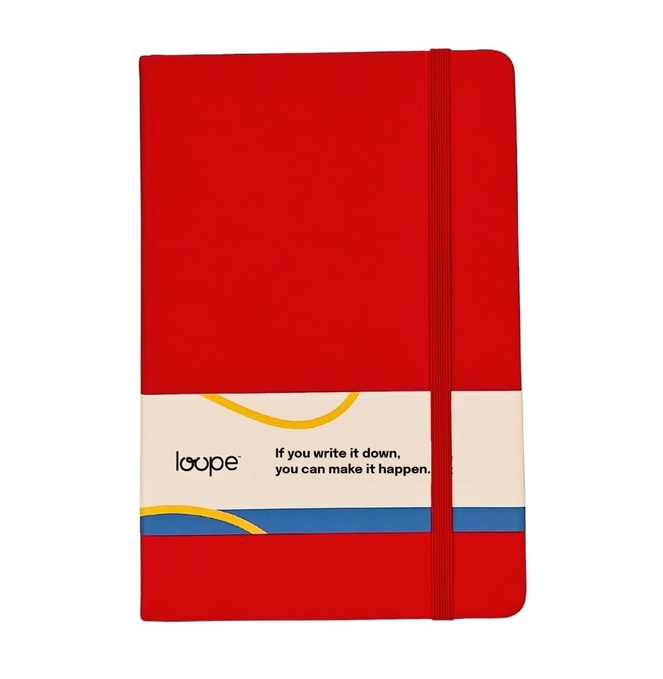 Loope A6 Solid Notebook 80Gsm 192 Pages Red | Crossword.in