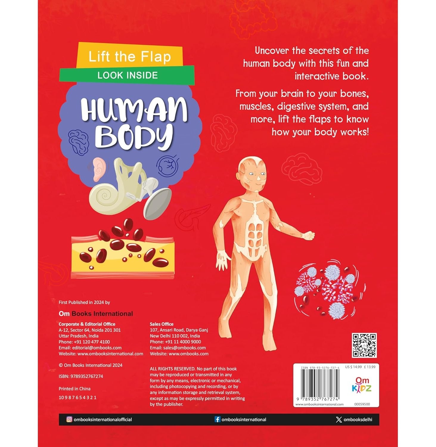 Lift The Flap Human Body By Om Books Editorial - Hardback - Young ...