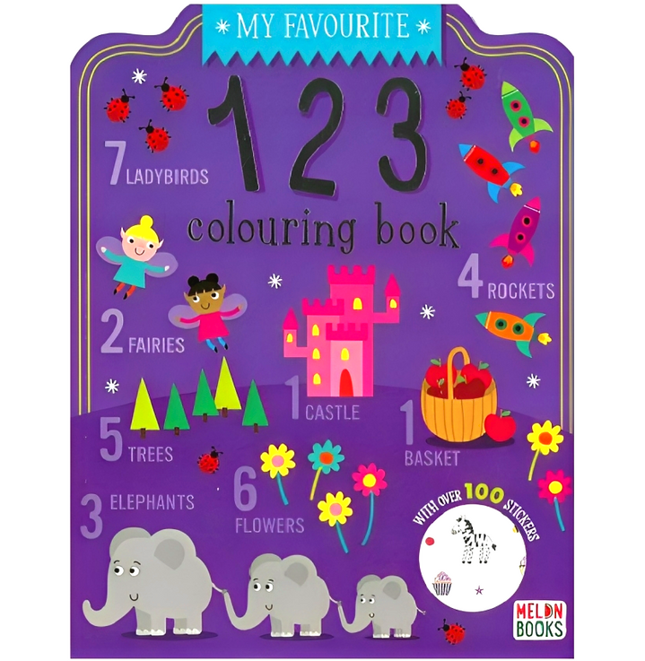 My Favourite 123 Colouring Book | Paperback | Colouring Art Books ...