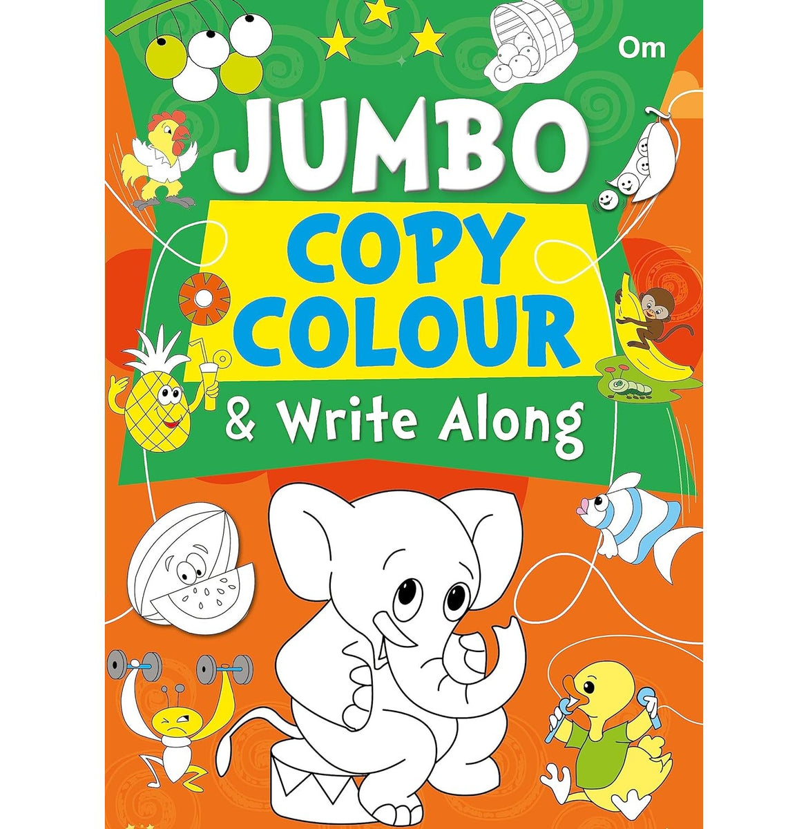 Colouring book: Jumbo Copy Colour & Write Along (Colouring book for ...