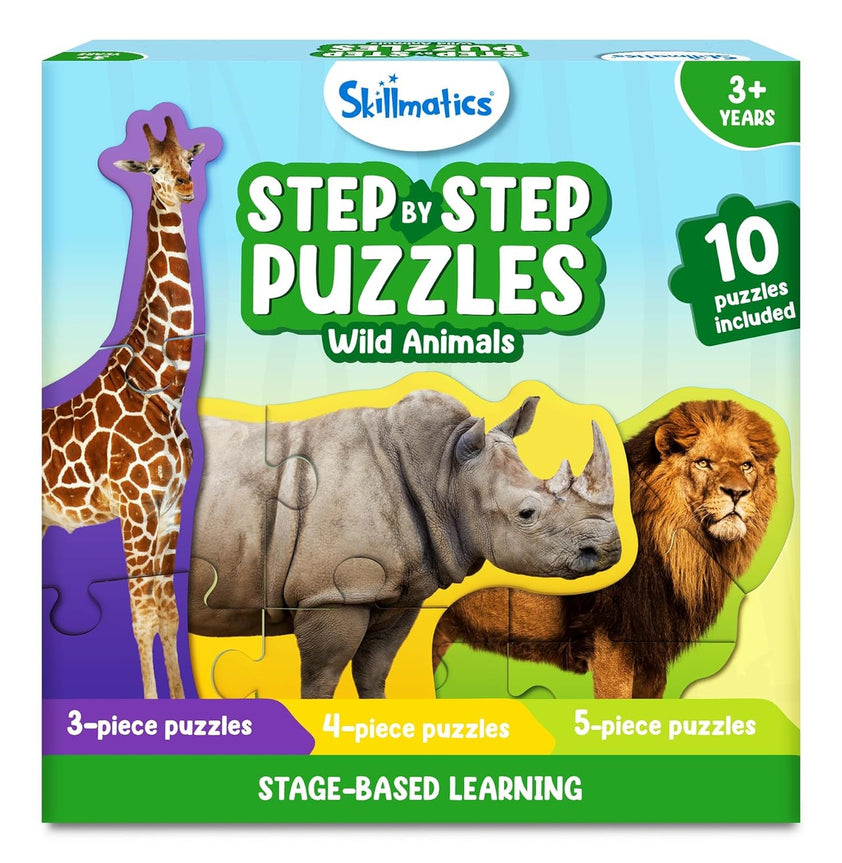 Step By Step Puzzles - Wild Animals | Crossword.in
